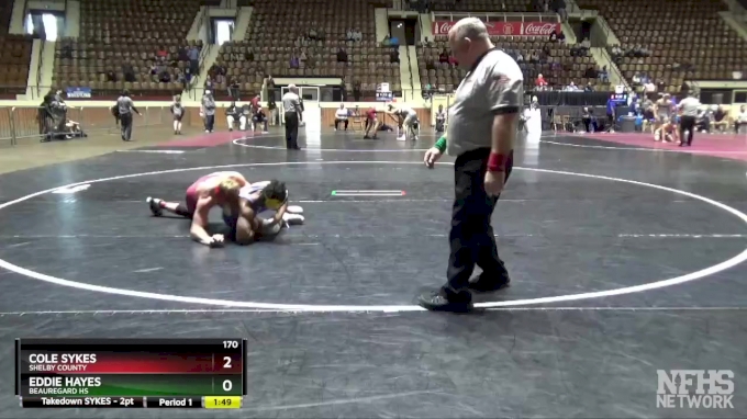 170 lbs Semifinal - COLE SYKES, Shelby County vs Eddie Hayes, Beauregard HS