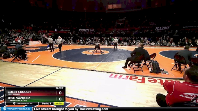 2A 126 lbs 1st Place Match - Josh Vazquez, Lombard (Montini) vs Colby ...