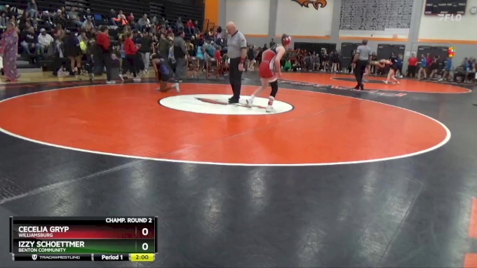 135 lbs Champ. Round 2 - Cecelia Gryp, Williamsburg vs Izzy Schoettmer ...