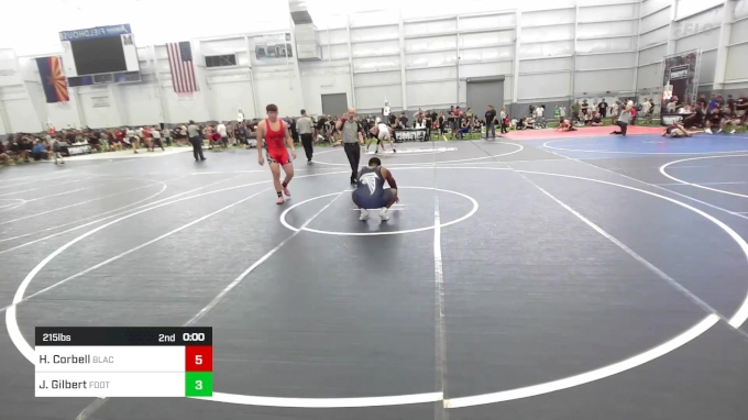 215 lbs Quarterfinal - Hollis Corbell, Blackcat WC vs Jaden Gilbert ...