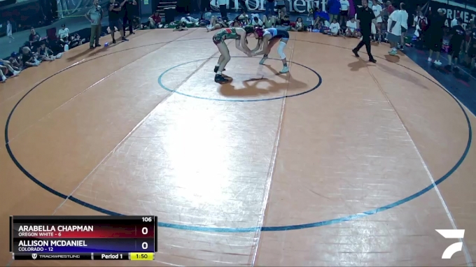 106 lbs Cross Bracket (8 Team) - Arabella Chapman, Oregon White vs ...
