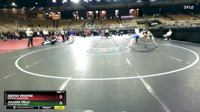 100 lbs Champ. Round 2 - Juliana Mills, Flagler Palm Coast vs Aniyah ...