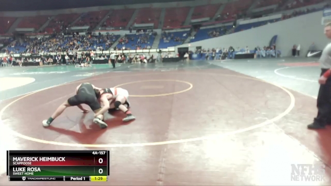 4A-157 lbs 1st Place Match - Maverick Heimbuck, Scappoose vs Luke Rosa ...