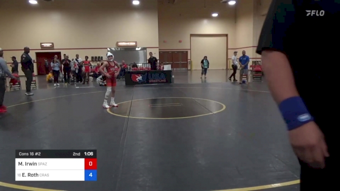 38 kg Cons 16 #2 - Mason Irwin, Spazz Wrestling vs Eldon Roth ...