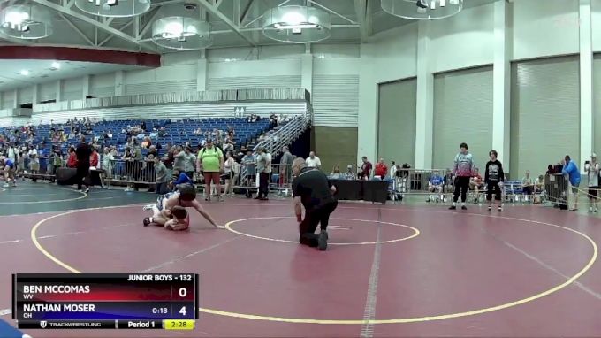 132 lbs Champ. Round 1 - Ben McComas, WV vs Nathan Moser, OH