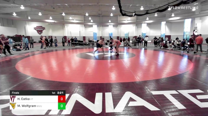 285 lbs Final - Hunter Catka, Virginia Tech vs Michael Wolfgram, West ...