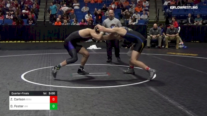184 lbs Quarterfinal - Zach Carlson, South Dakota State vs Drew Foster ...