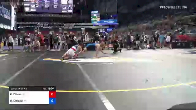 160 lbs Consi Of 16 #2 - Kaleb Oliver, Oregon vs Ryan Dolezal, Wisconsin