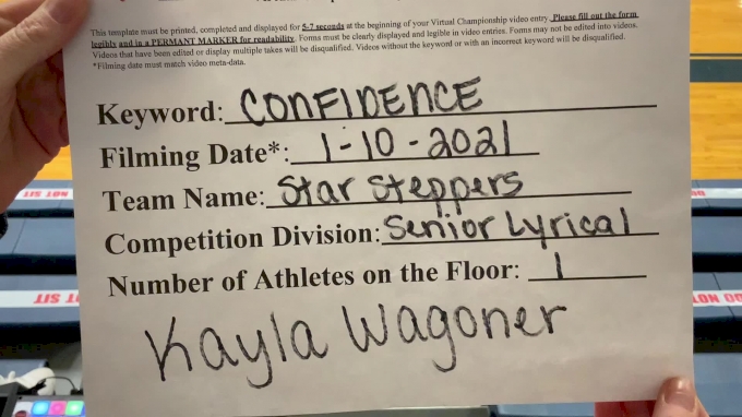 Star Steppers Dance - Kayla Wagoner [Junior Solo - Contemporary/Lyrical ...