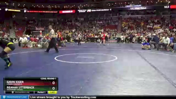 1 lbs Cons. Round 1 - Gavin Kiger, Logan-Magnolia vs Reanah Utterback ...