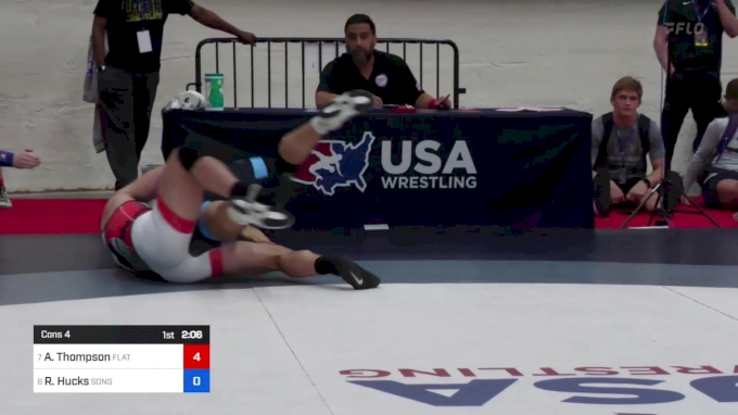 87 kg Cons 4 - Anders Thompson, Flathead High School Wrestling vs Riley ...