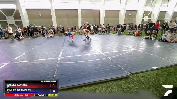 100 lbs Quarterfinal - Jaelle Cortez, CA vs Kinlee Brandley, UT