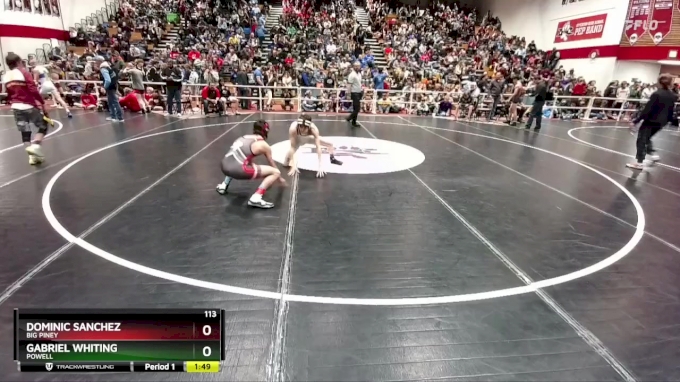 113 lbs Champ. Round 2 - Dominic Sanchez, Big Piney vs Gabriel Whiting ...