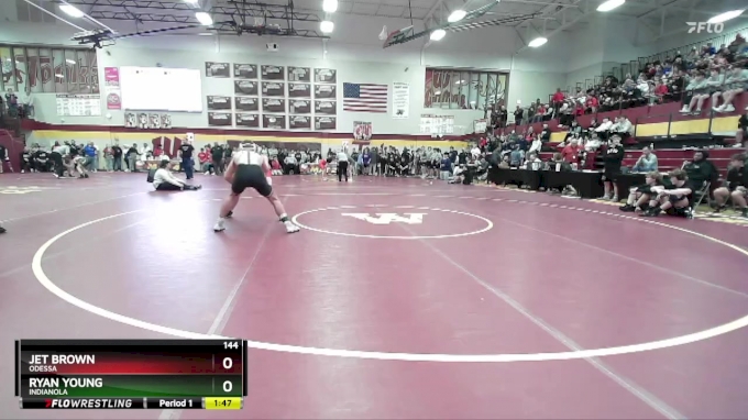 144 lbs Quarterfinal - Jet Brown, ODESSA vs Ryan Young, INDIANOLA