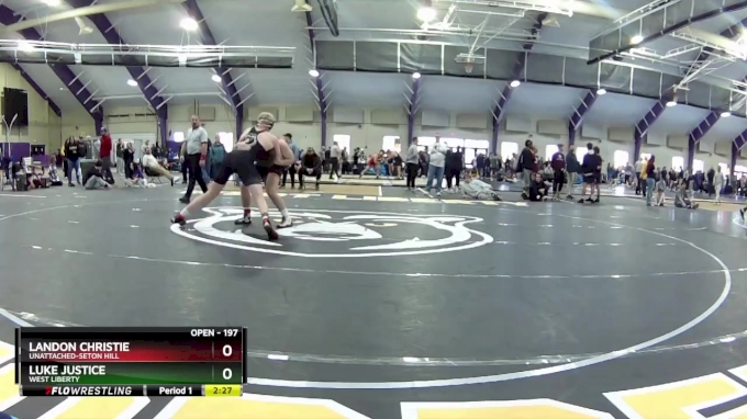 197 lbs Champ. Round 2 - Luke Justice, West Liberty vs Landon Christie ...