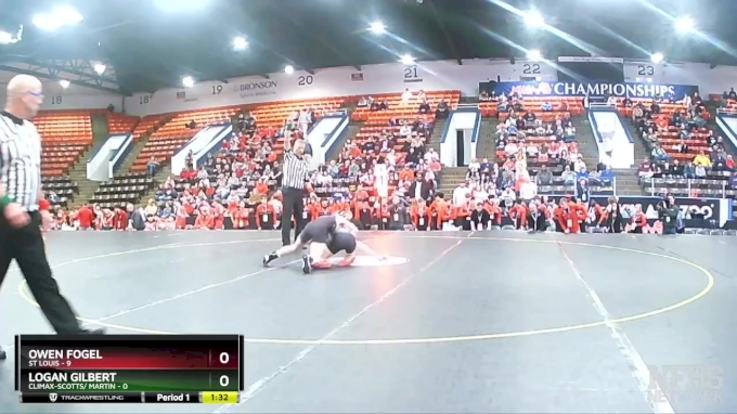 106 lbs Quarterfinals (8 Team) - Owen Fogel, St Louis vs Logan Gilbert ...