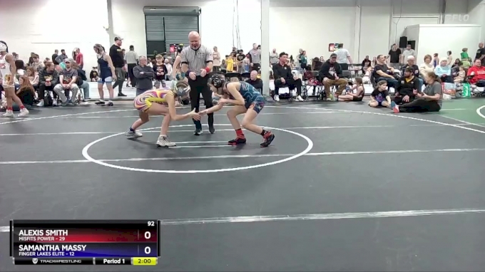 92 lbs Round 3 (6 Team) - Alexis Smith, Misfits Power vs Samantha Massy ...