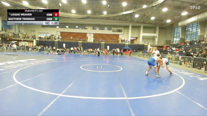 157 lbs Cons. Round 4 - Logan Weaver, Merchant Marine vs Matthew ...