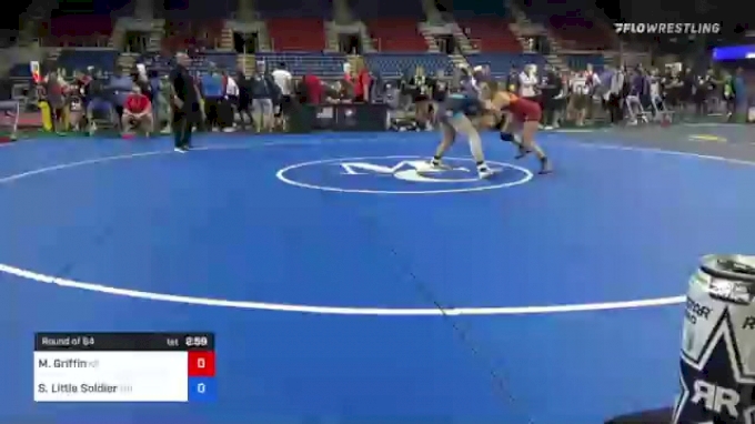 127 lbs Round Of 64 - Madelynn Griffin, Kansas vs Skylar Little Soldier ...