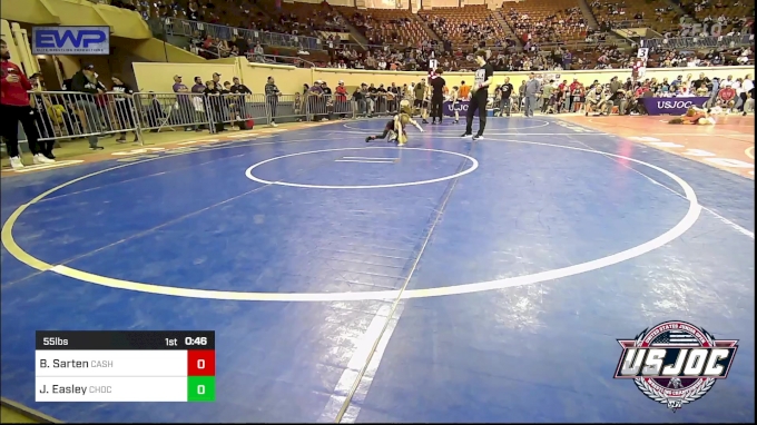 55 lbs Consi Of 16 #1 - Braxton Sarten, Cashion Takedown Club vs Jason ...