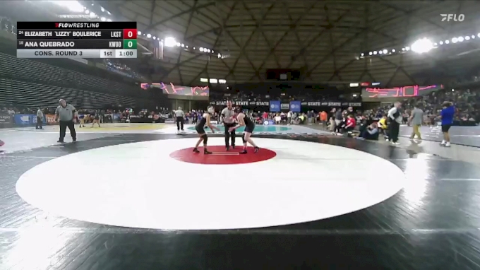 Girls 4A 125 lbs Cons. Round 3 - Ana Quebrado, Kentwood (Girls) vs ...