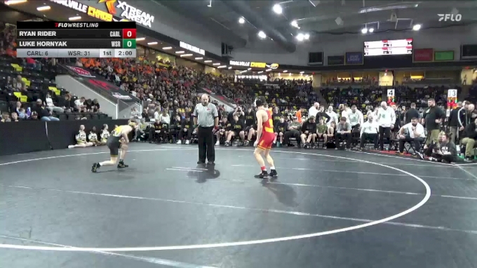 138 lbs Quarterfinal - Ryan Rider, Carlisle vs Luke Hornyak, Waverly ...