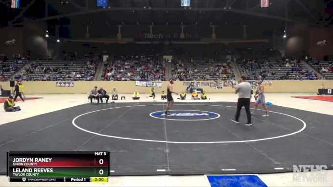 132 lbs 1st Place Match - Leland Reeves, Taylor County vs Jordyn Raney ...