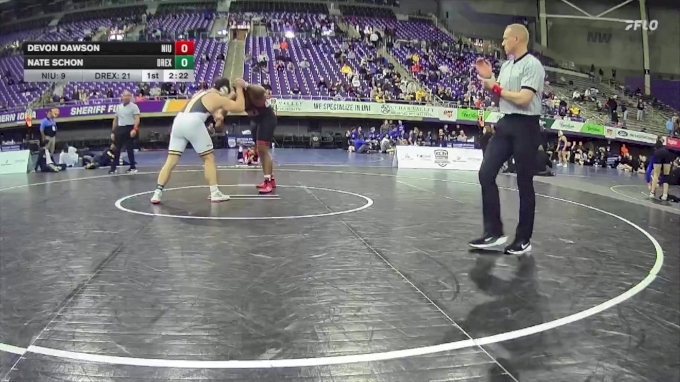 285 lbs Finals (2 Team) - Devon Dawson, Northern Illinois vs Nate Schon ...