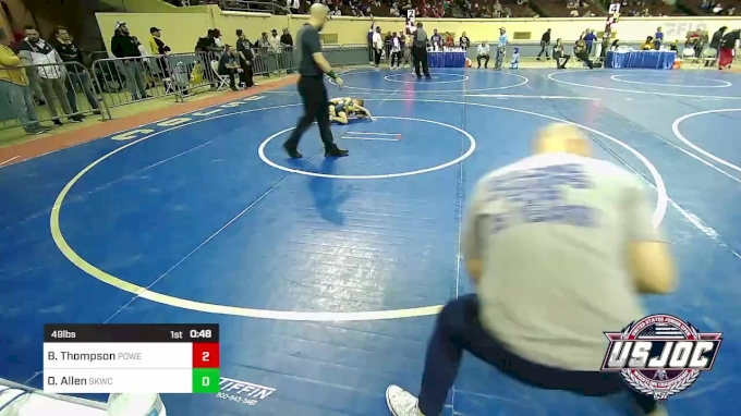 49 lbs Consi Of 8 #1 - Braxton Thompson, Powerhouse Wrestling vs Oliver ...
