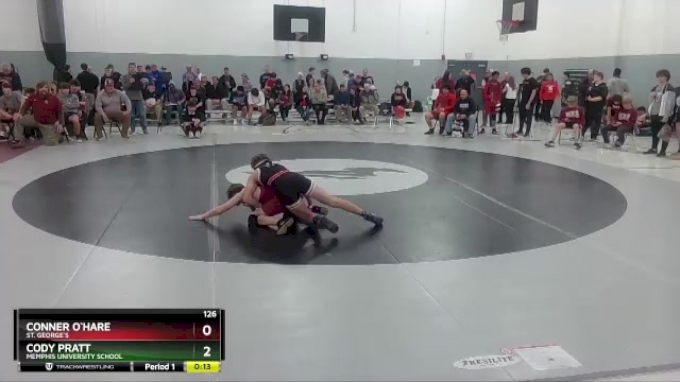 126 lbs Cons. Round 2 - Conner O`Hare, St. George`s vs Cody Pratt ...