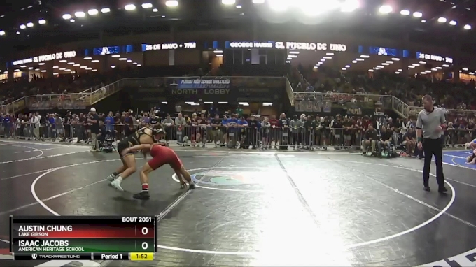 2A 144 lbs Champ. Round 1 - Isaac Jacobs, American Heritage School vs ...