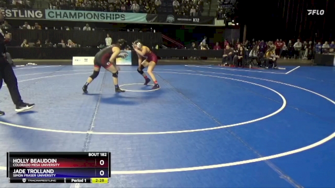 136 lbs Quarterfinal - Holly Beaudoin, Colorado Mesa University vs Jade ...