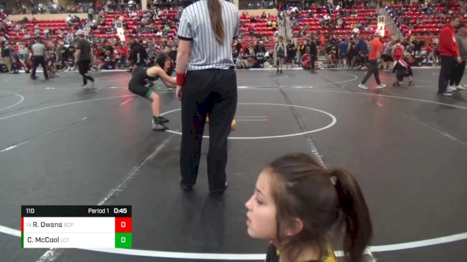 110 lbs Cons. Round 2 - Ryder Owens, South Central Punishers vs Colton ...