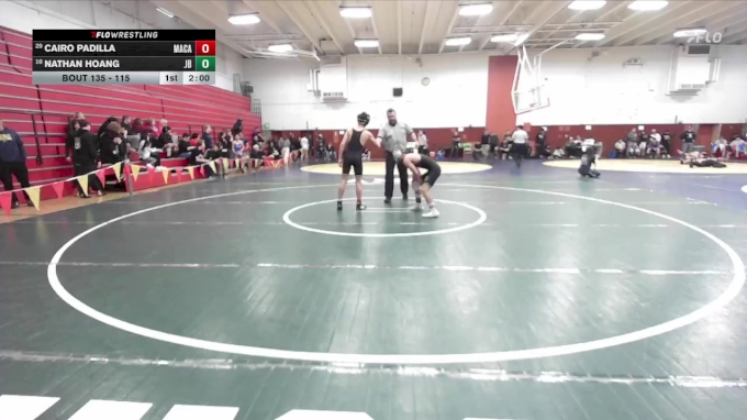 115 lbs Champ. Round 2 - Nathan Hoang, Jesse Bethel vs Cairo Padilla ...