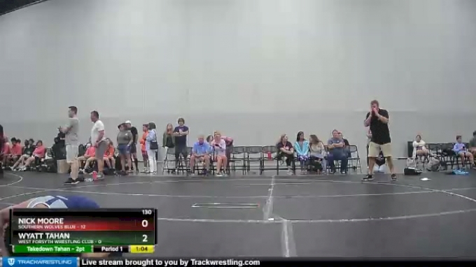 130 lbs Round 2 (4 Team) - Nick Moore, Southern Wolves Blue vs Wyatt ...