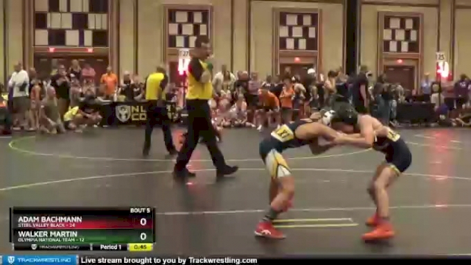 75 lbs Round 2 (6 Team) - Adam Bachmann, Steel Valley Black vs Walker ...