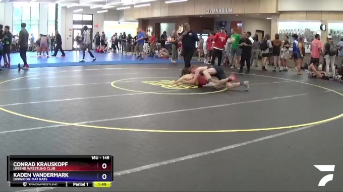 145 lbs Cons. Round 2 - Conrad Krauskopf, Legend Wrestling Club vs ...
