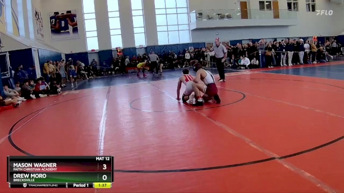 144 lbs Champ. Round 1 - Drew Moro, Brecksville vs Mason Wagner, Faith ...
