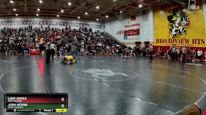 113 lbs Champ. Round 2 - Josh Novak, Saint Ignatius vs Liam Angle, West ...