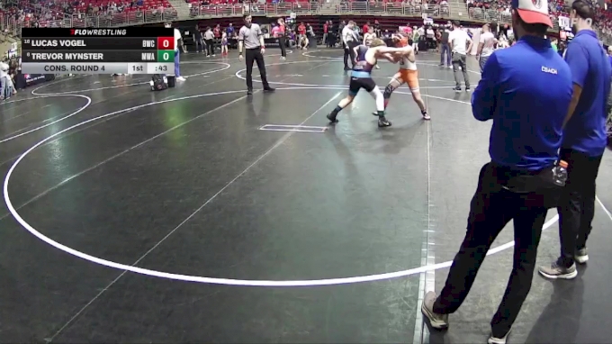 120 lbs Cons. Round 4 - Lucas Vogel, Beatrice Wrestling Club vs Trevor Mynster, MWC Wrestling ...