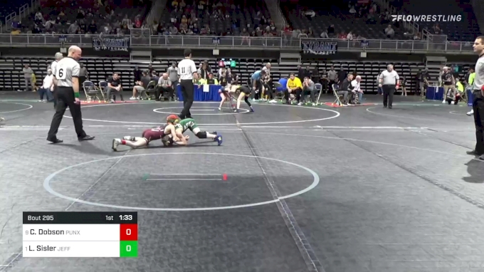 55 lbs Quarterfinal - Connor Dobson, Punxsy vs Levi Sisler, Jefferson ...
