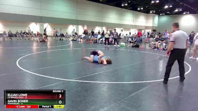 113 lbs Round 2 (16 Team) - Elijah Lowe, LG Braves Gold vs Gavin Boner ...