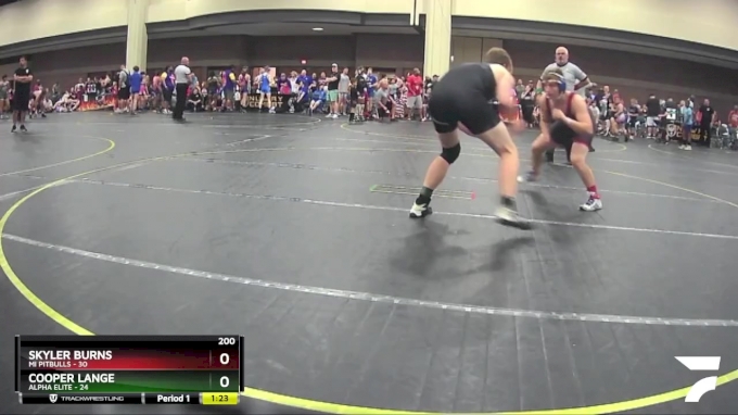 200 lbs Round 4 (6 Team) - Skyler Burns, Mi Pitbulls vs Cooper Lange ...