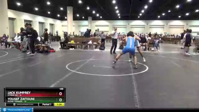 145 lbs Round 5 (8 Team) - Yousef Zaitouni, Beebe Trained vs Jack Kumprey, Citrus WC