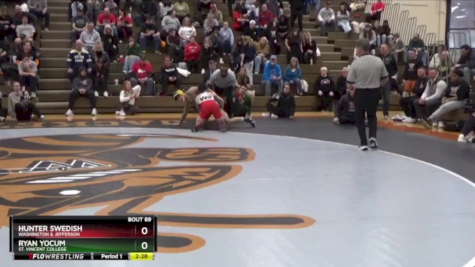 141 lbs 1st Place Match - Hunter Swedish, Washington & Jefferson vs ...