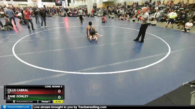 120 lbs Cons. Round 3 - Zane Donley, OK vs Cilus Cabral, AZ