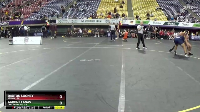 197 lbs Finals (8 Team) - Aaron Llanas, Centenary (NJ) vs Daxton Looney ...