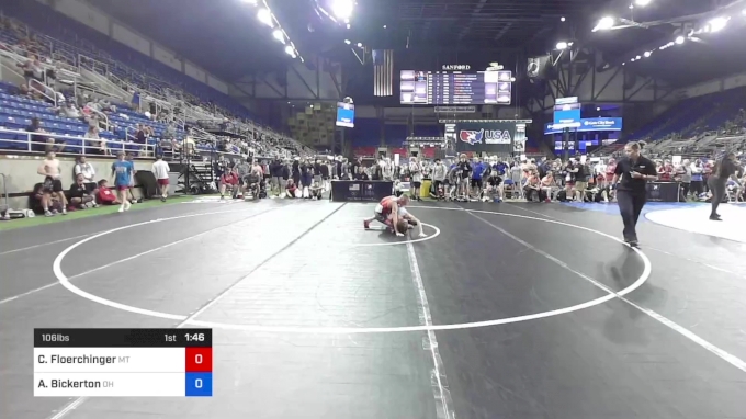 106 lbs Cons 16 #1 - Cael Floerchinger, Montana vs Austin Bickerton, Ohio