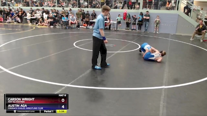 78 lbs Cons. Round 1 - Carson Wright, Mat-Su Matmen vs Austin Aga ...