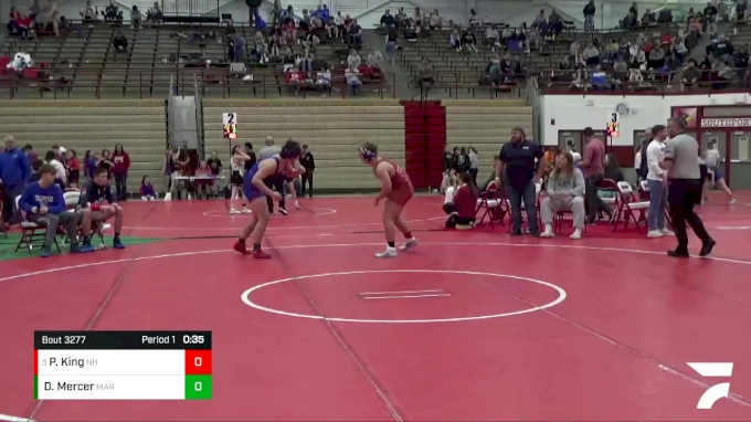 220 lbs Champ. Round 3 - Payton King, North Harrison vs Dominick Mercer ...